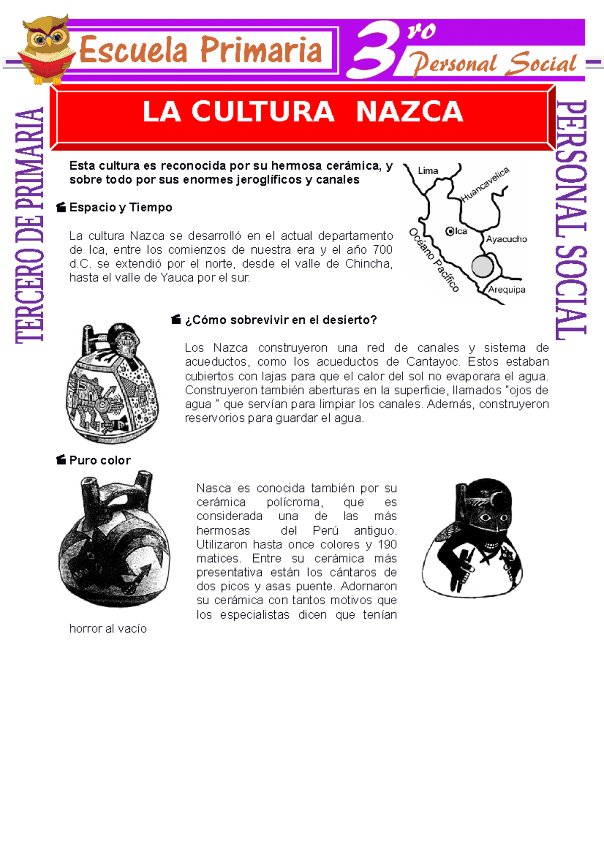 La Cultura Nazca para Tercero de Primaria - de Primaria Esta cultura es ...