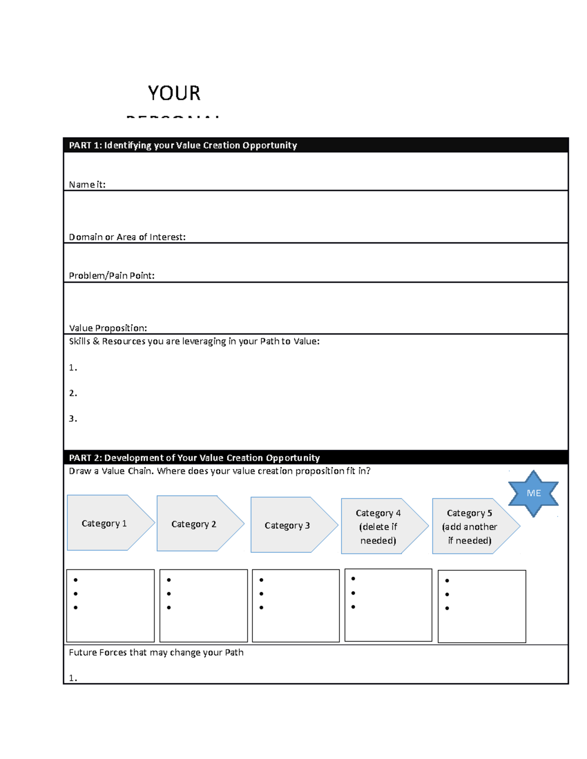 Path to Value template-1 - PART 1: Identifying your Value Creation ...