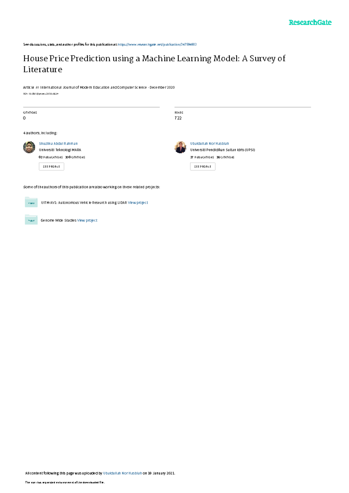 House Price Prediction using a Machine Learning Mo - Software ...