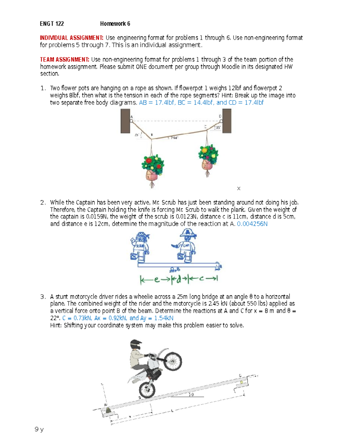 Homework 6 ENGT122- unfinished - ENGT 122 Homework 6 INDIVIDUAL ...