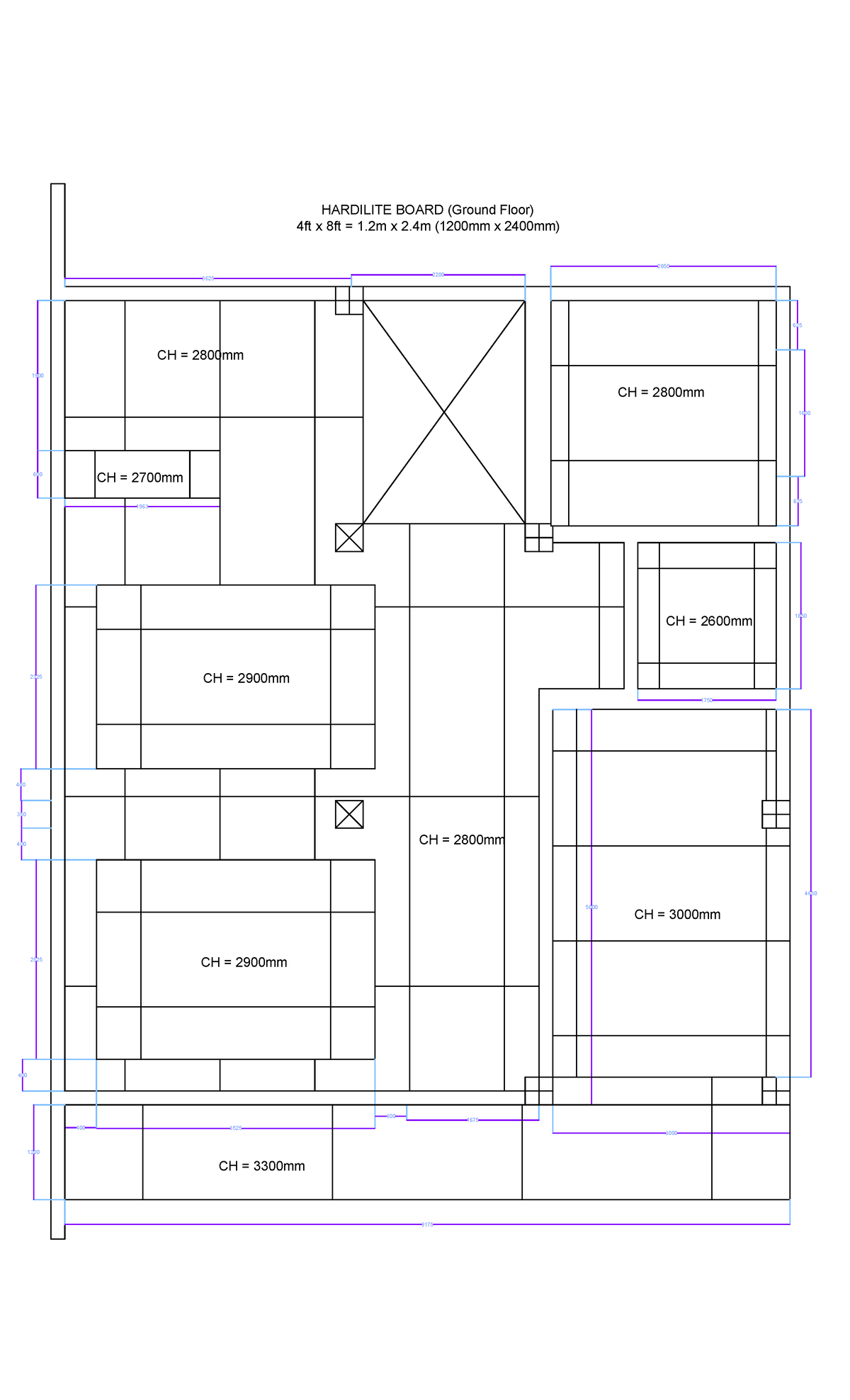 Ceiling PLAN - GF - Civil Engineering - 1900 600 1850 400 400 2525 400 ...