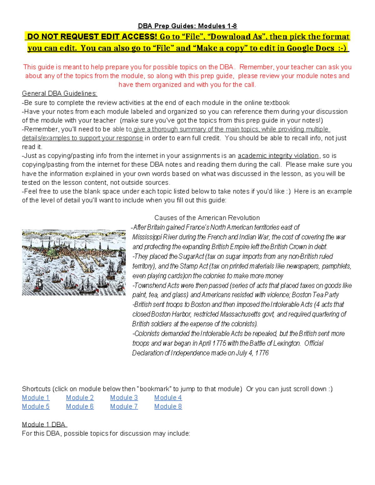 DBA Prep Guide - United States History V21 - DBA Prep Guides: Modules 1 ...