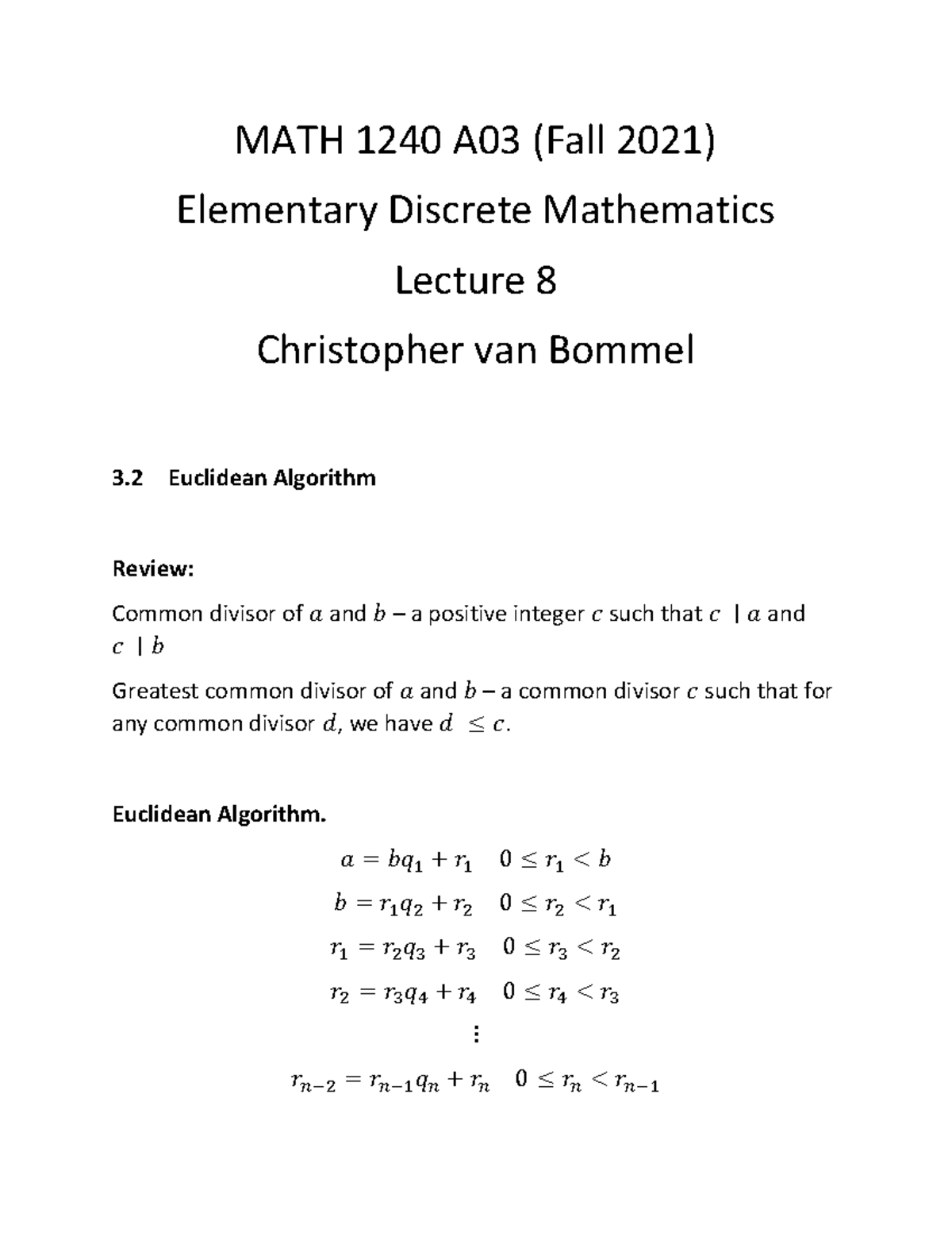 Lecture 8.pdf, Fall- 2021 notes Discrete Mathematics - MATH 1240 A03 ...