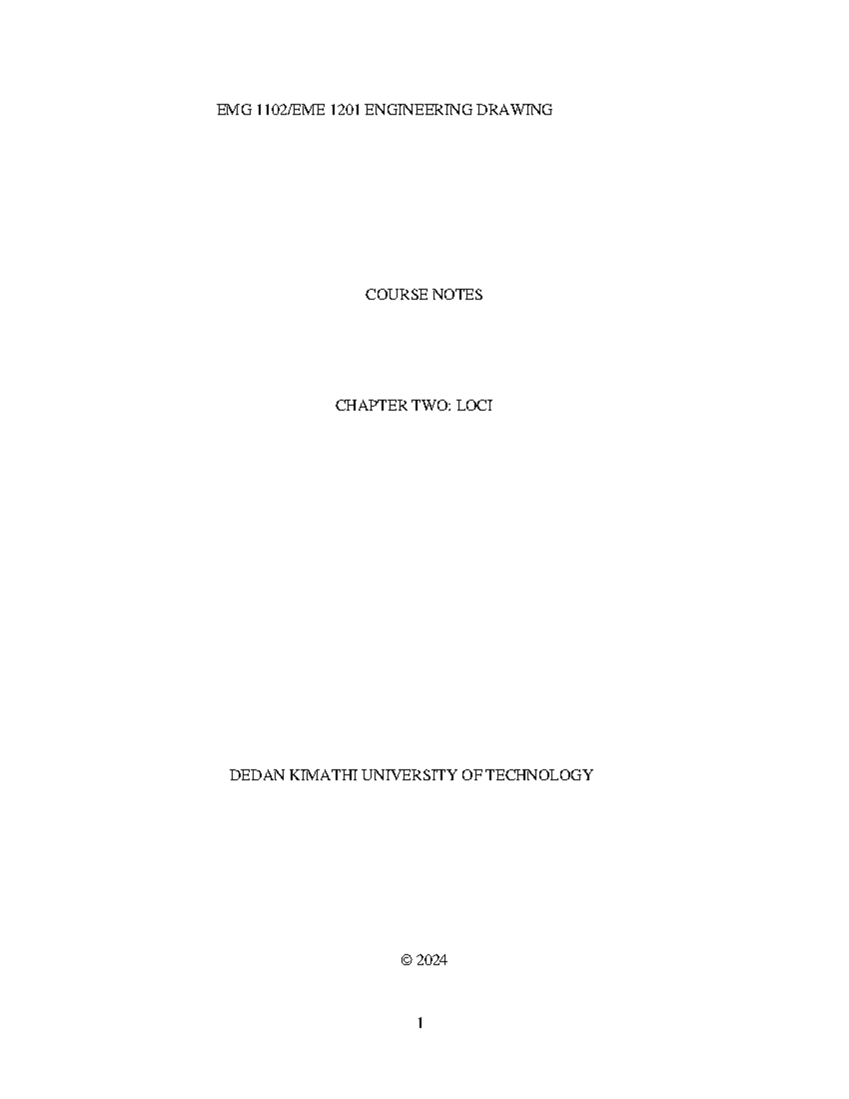 Engineering Drawing Chapter 2 - EMG 1102/EME 1201 ENGINEERING DRAWING ...