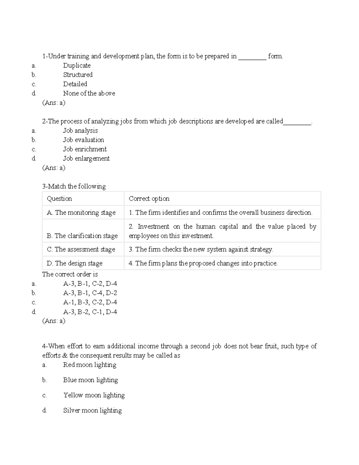 Hr Mcq A B C D A B C D A B C D 1 Under Training And hr-mcq-a-b-c-d-a-b-c-d-a-b-c-d-1-under-training-and