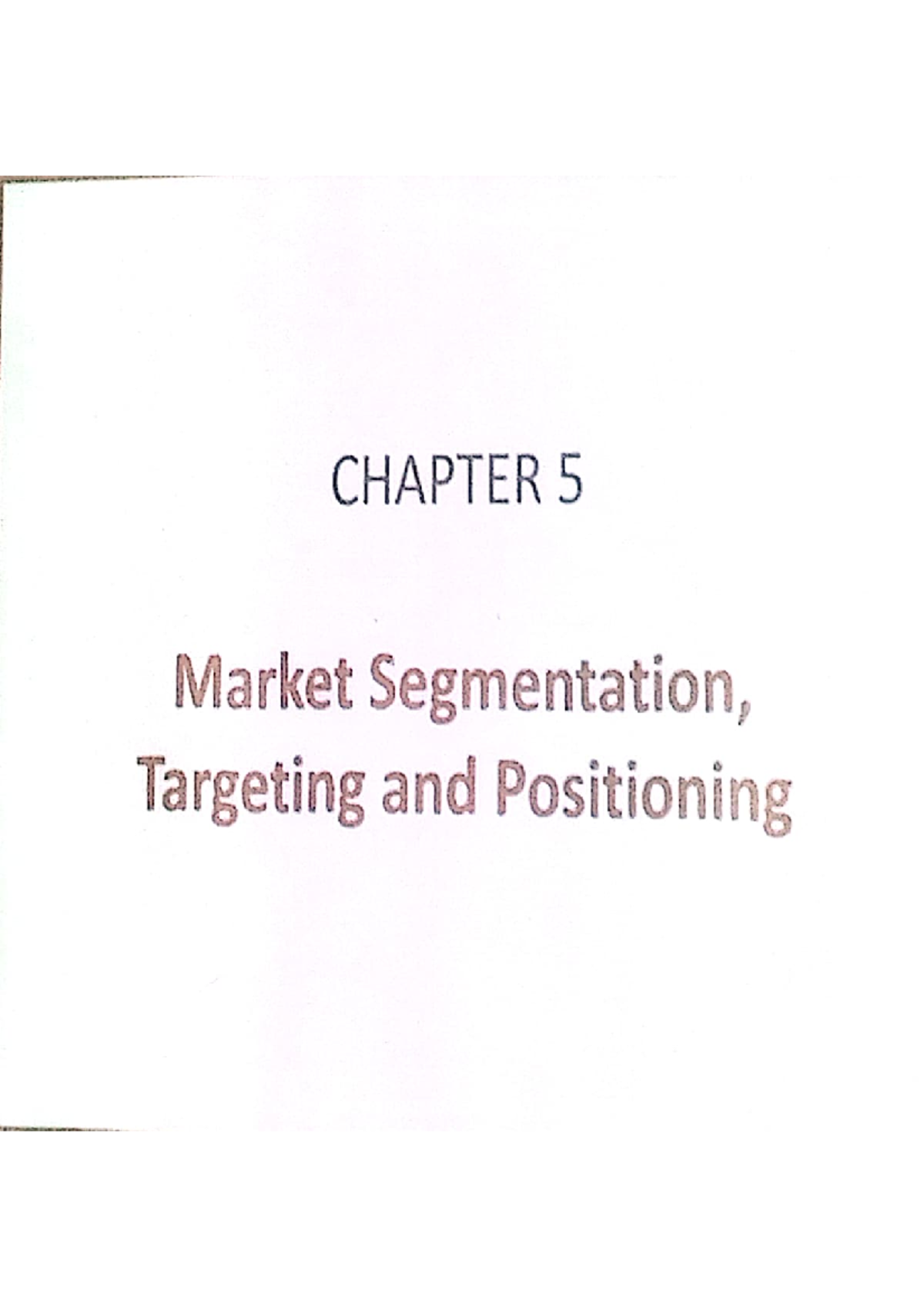 C5-Market Segmentation - Principles of Marketing - Studocu