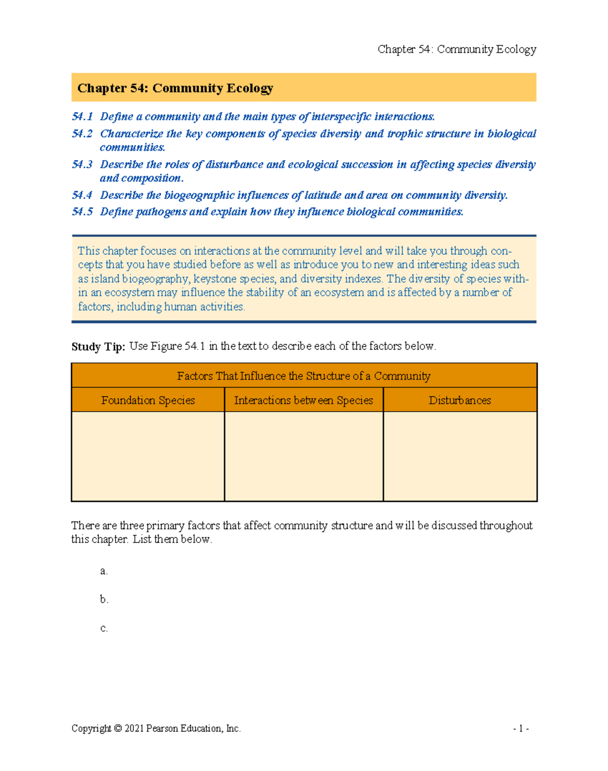AP Bio reading guides - Copyright © 2021 Pearson Education, Inc. - 1 ...