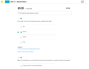 Sophia macroeconomics UNIT 4 — Practice Milestone 4 - 1 CONCEPT ...
