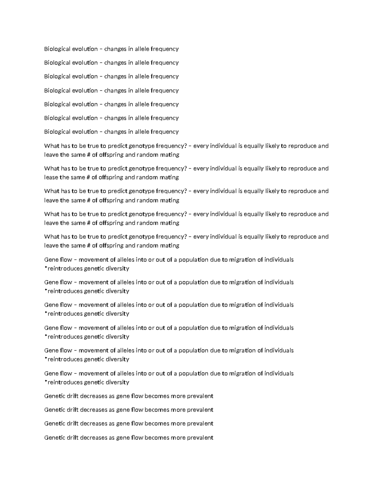 IB 150 exam 3 - Study guide for exam 3 - Biological evolution – changes ...