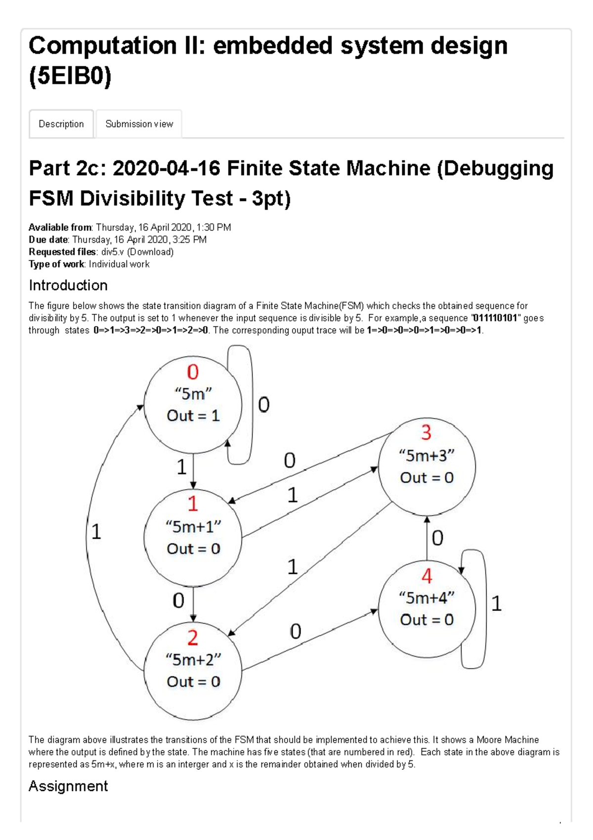Computation II embedded system design (5EIB0) Part 2c 2020-04-16 Finite ...