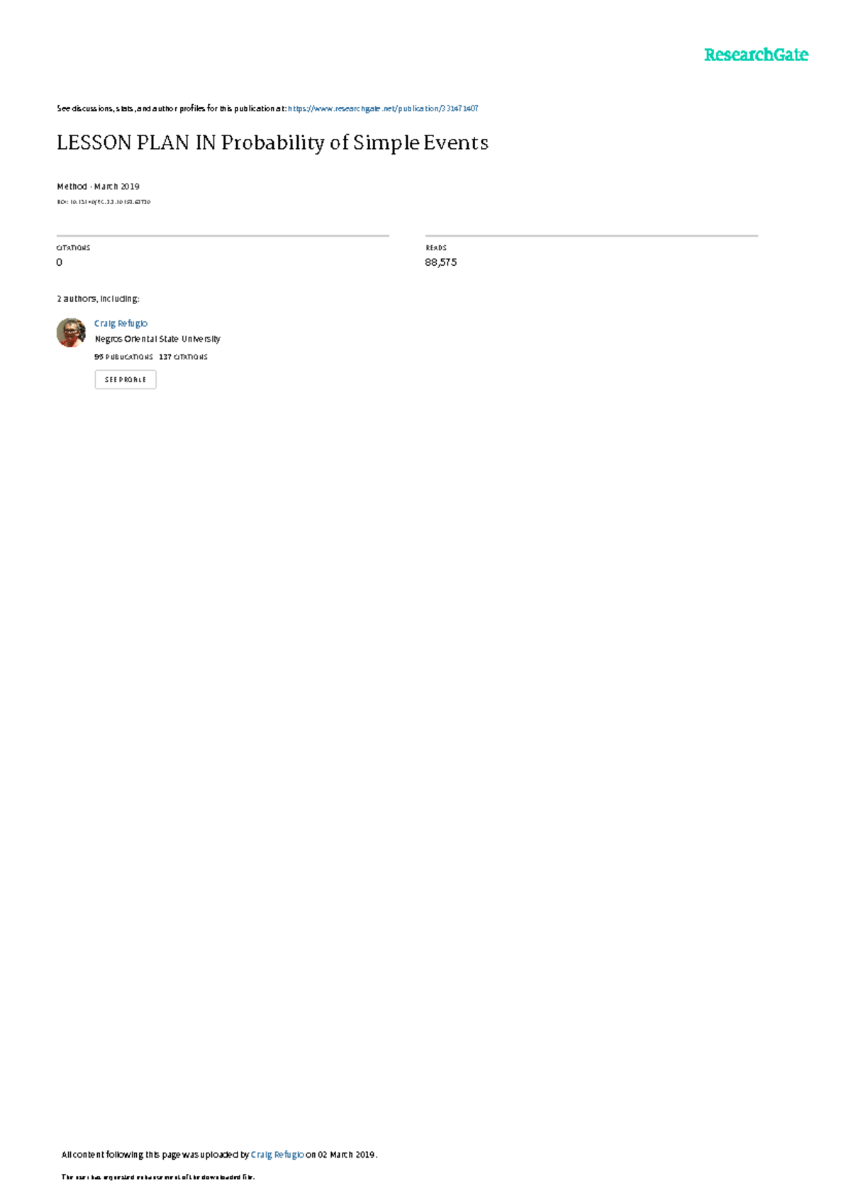 Detailed lesson plan math - See discussions, stats, and author profiles ...