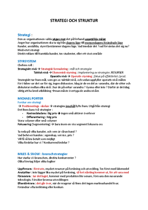 Exempel på en rapports uppbyggnad - En rapports uppbyggnad : Framsida ...