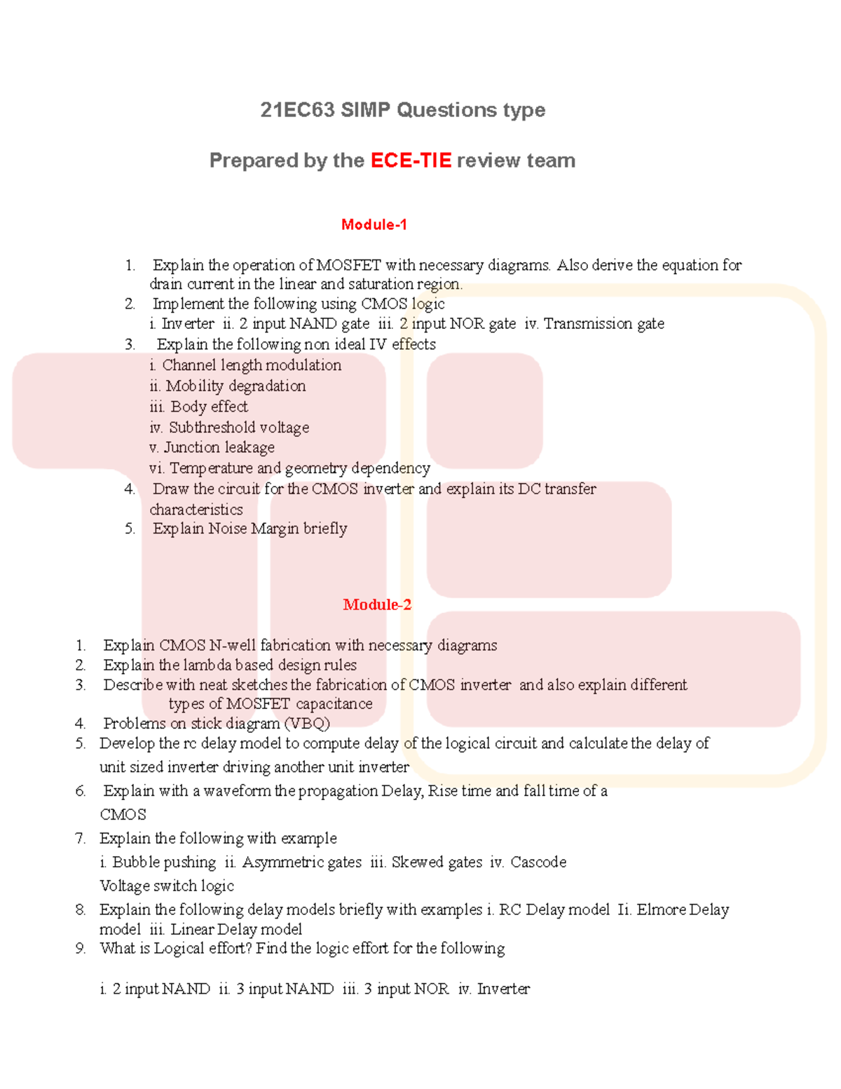 EC-63 SIMP by Prof Santosh - 21EC63 SIMP Questions type Prepared by the ...