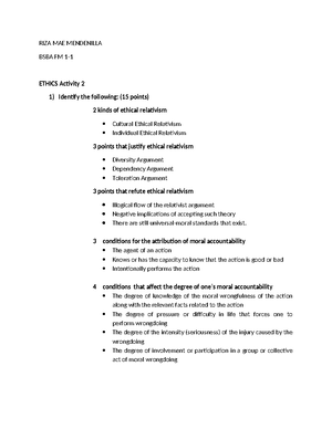 Ethics Chapter Ii Short Info Logic Ethics Studocu