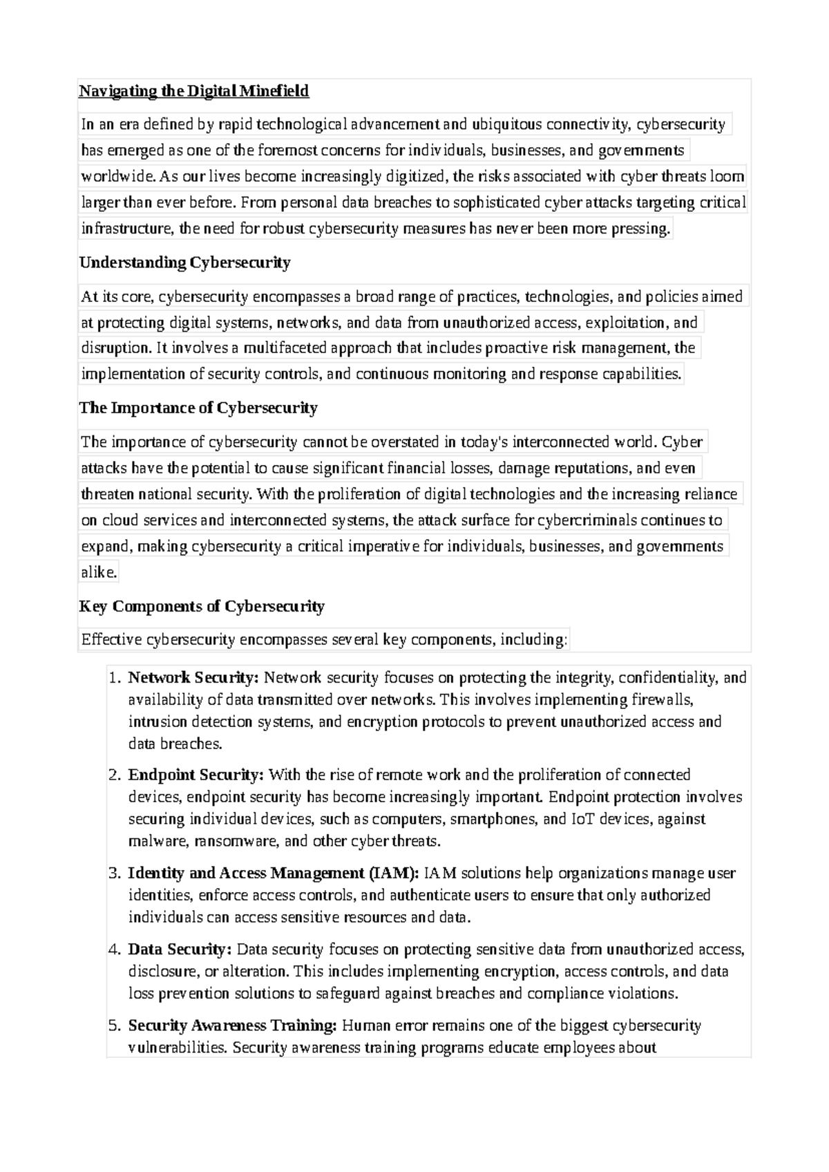 Navigating the Digital Minefield - As our lives become increasingly ...