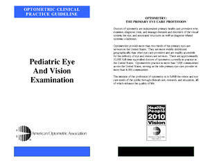 Pediatric Visual Acuity Assessment - PEDIATRIC VISUAL ACUITY ASSESSMENT ...