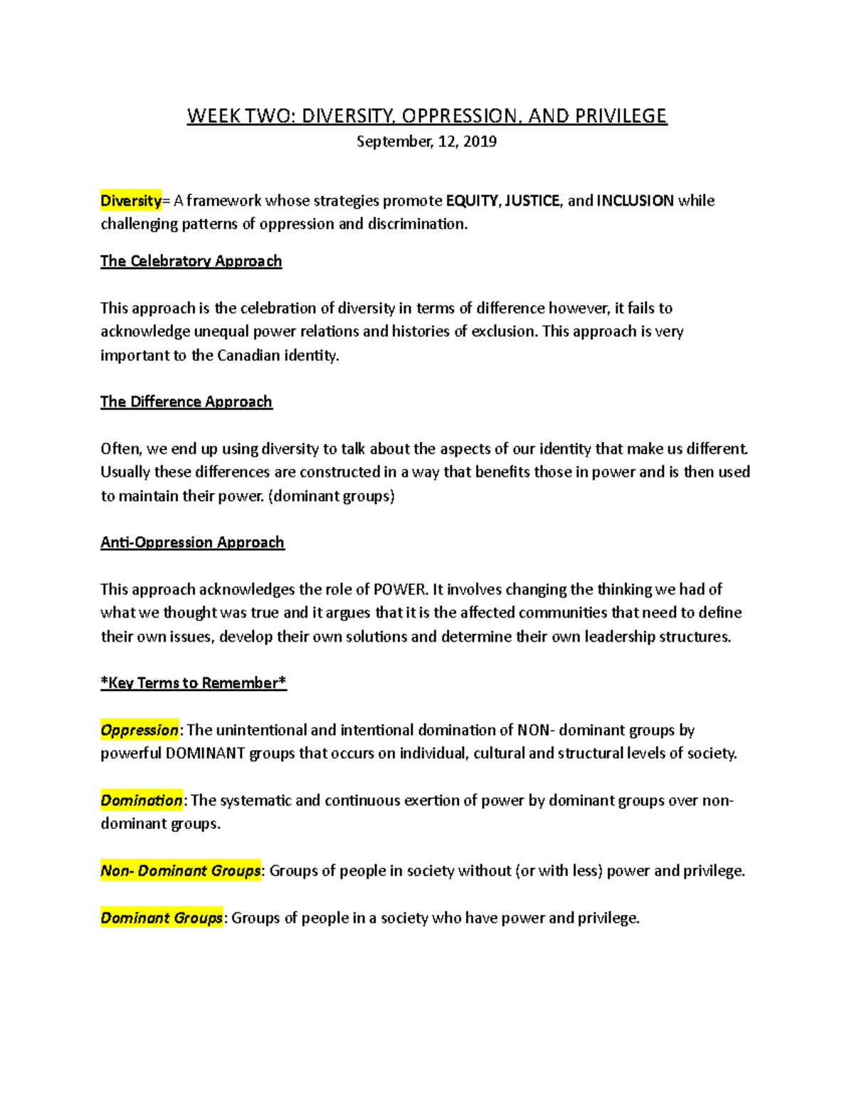 Week 2 Notes - Fully revised, labeled and organized version of second ...
