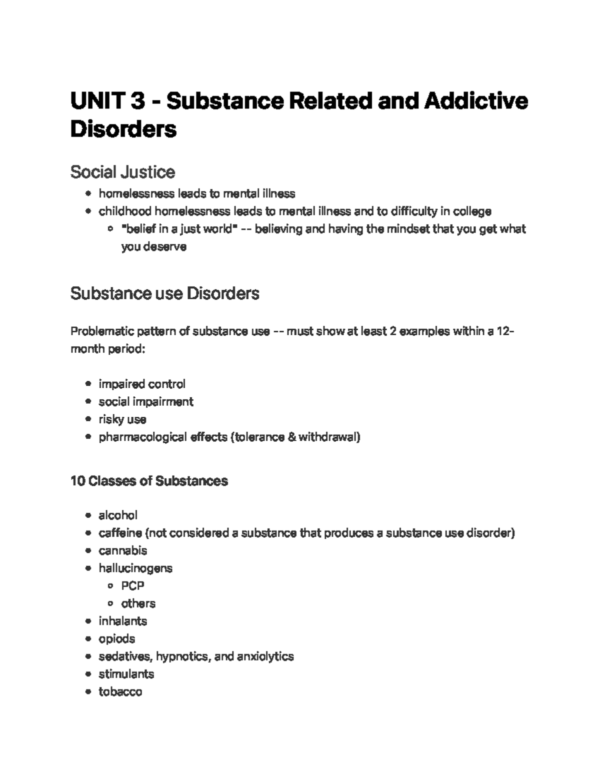 UNIT 3 - Substance Related and Addictive Disorders - U N I T 3 - S u b ...