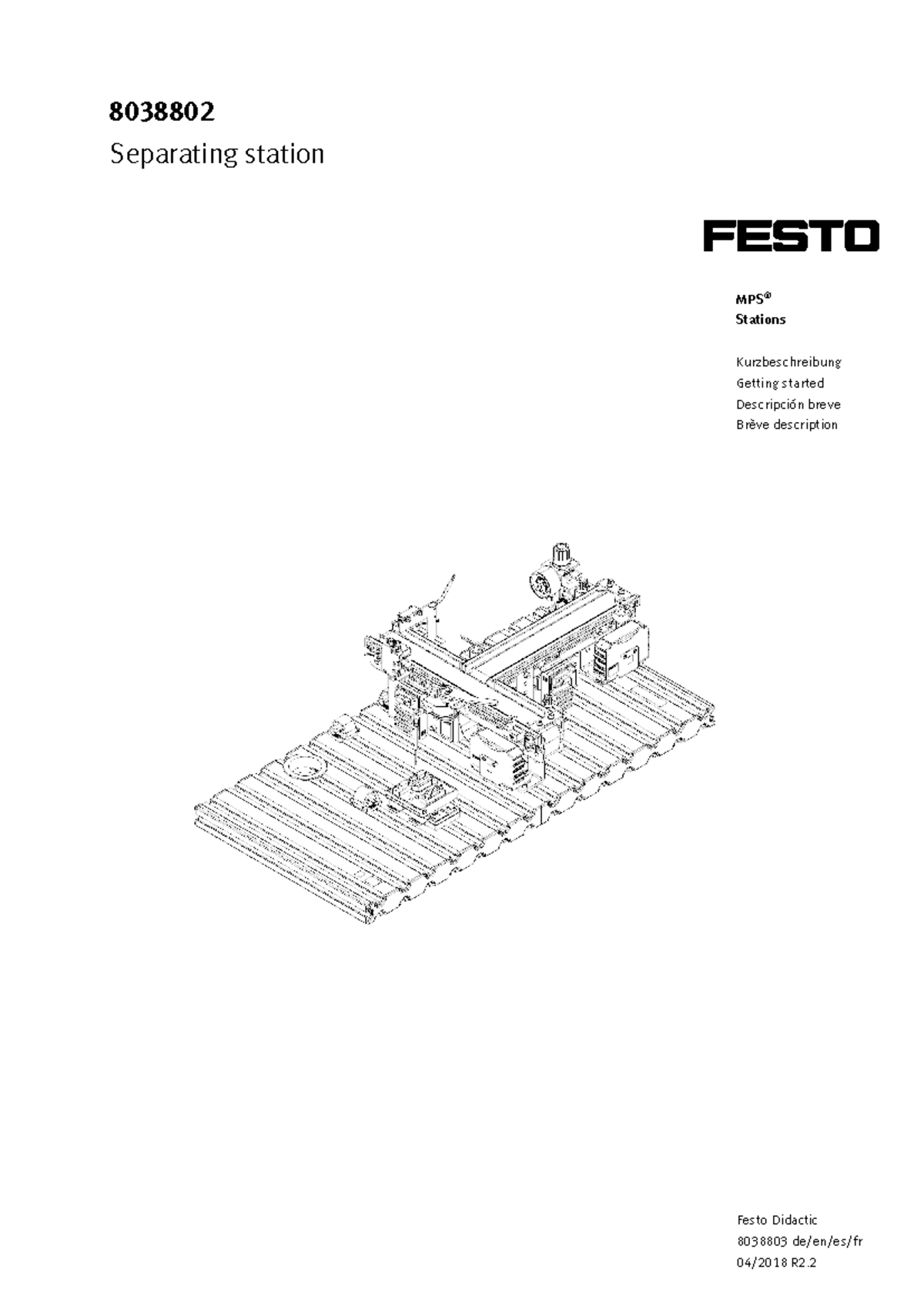 Célula de Fabricación Flexible, MPS-C Estación 4 Separacion - Festo Didactic 8038803 de/en/es/fr ...