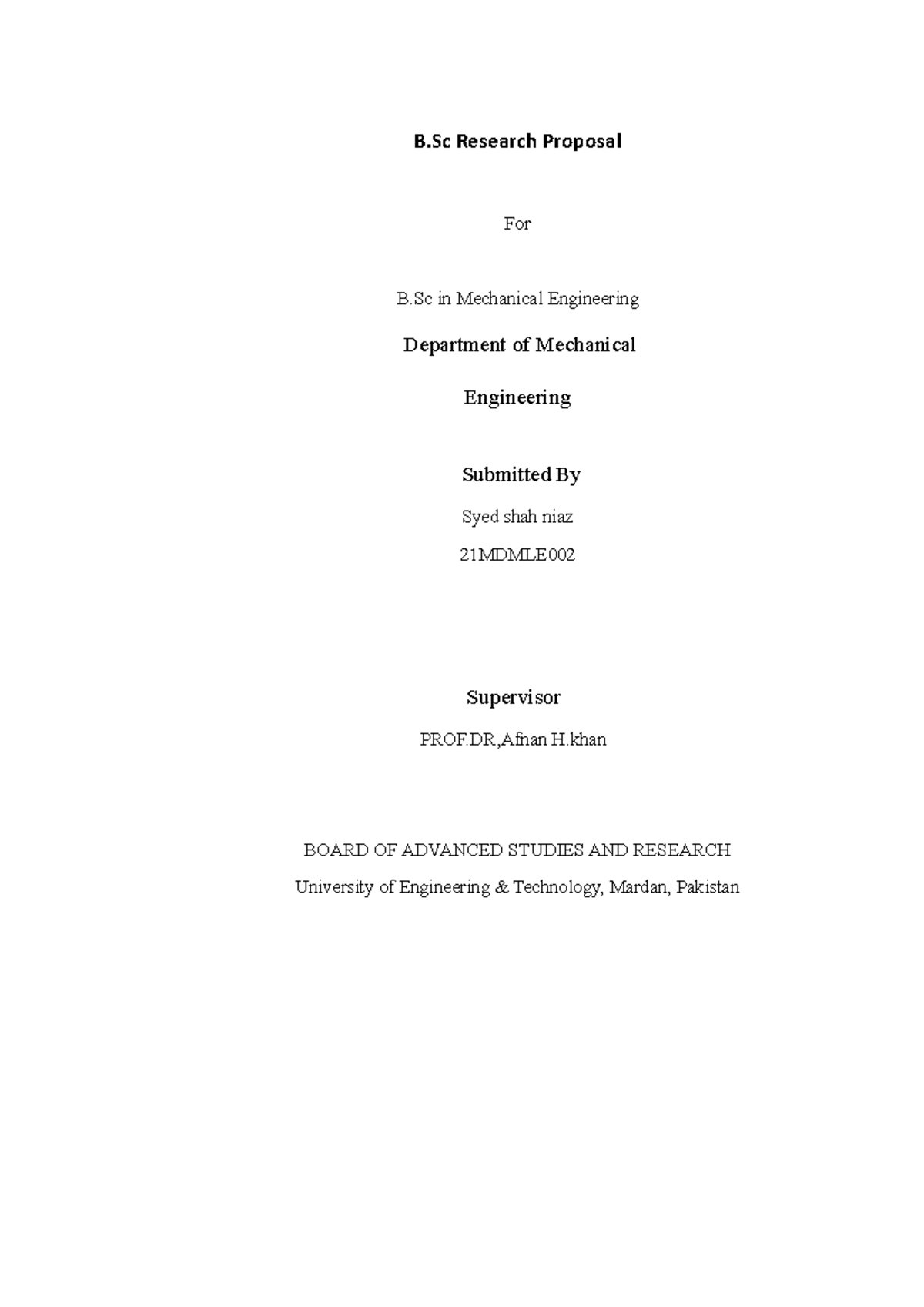 B - lecture notes - B Research Proposal For B in Mechanical Engineering ...