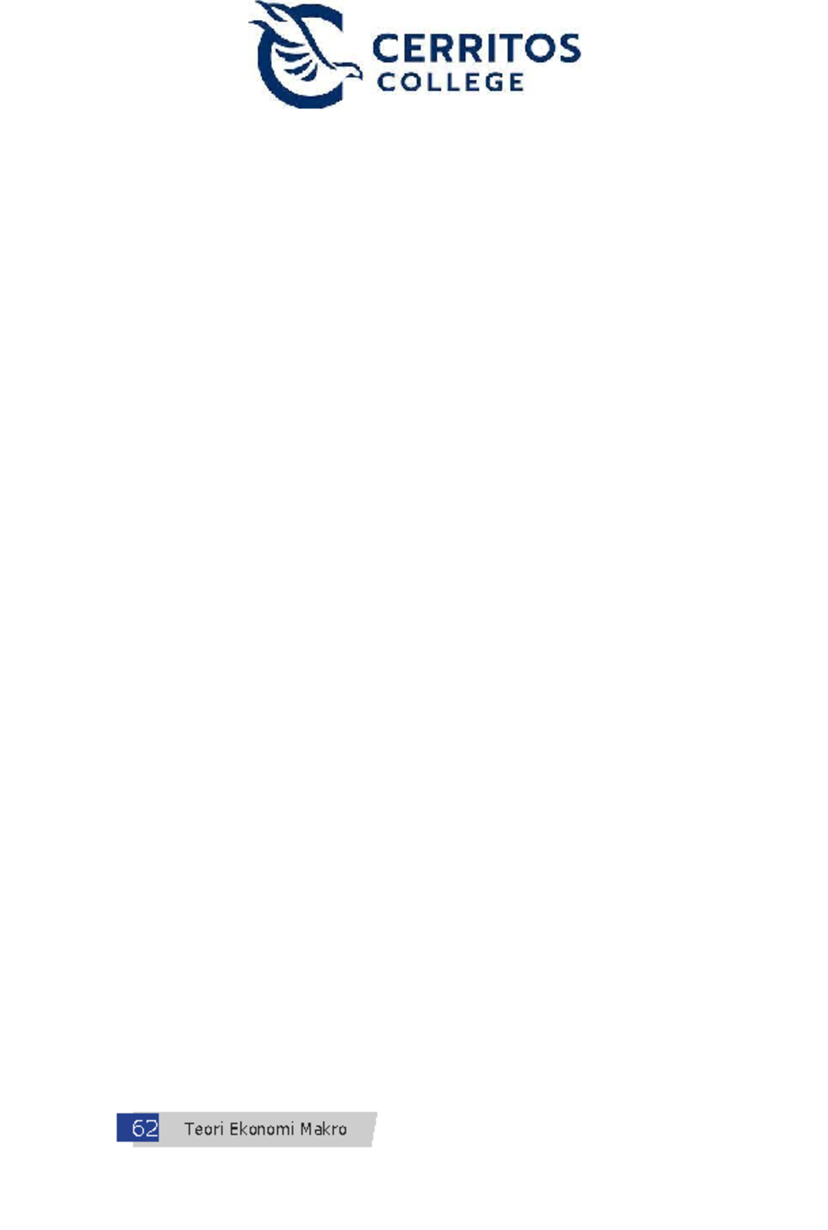 Document Study in Cerritos College - Macroeconomics-27 - 62 Teori Ekonomi Makro Teori Ekonomi ...