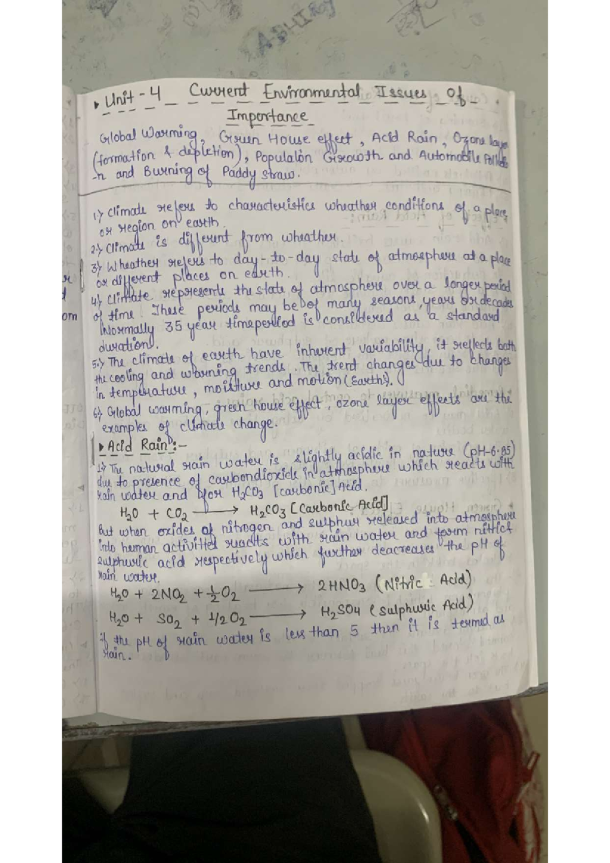 EVS UNIT 4 - evs unit 5 for aktu - Unit 4 Current Environmental Issues of Importance Global ...
