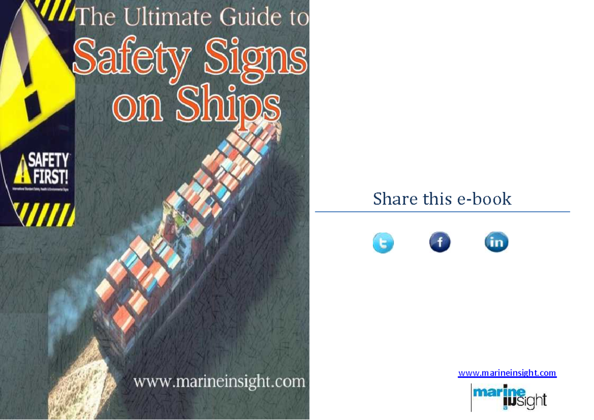 Safety Signs on Ships - Share this e-book marineinsight Share this e ...