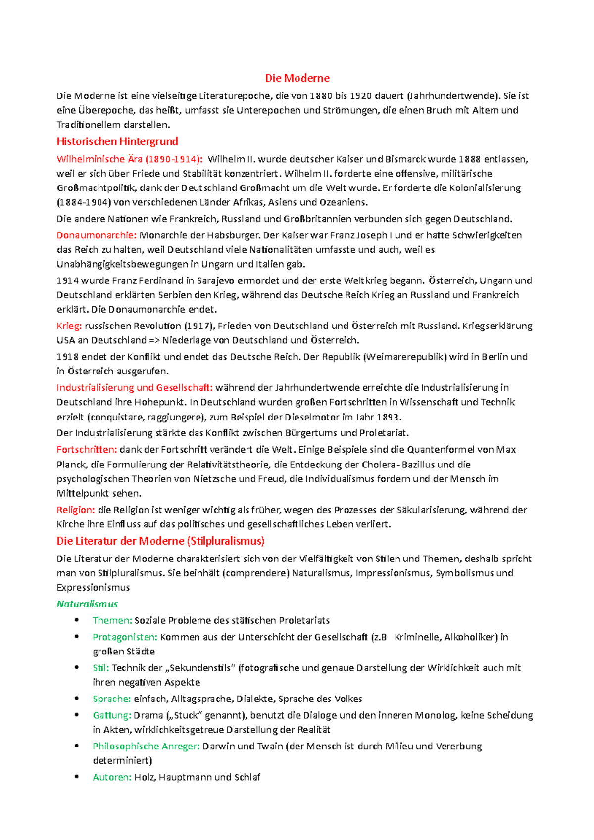 Die Moderne - Die Moderne Die Moderne ist eine vielseitige ...