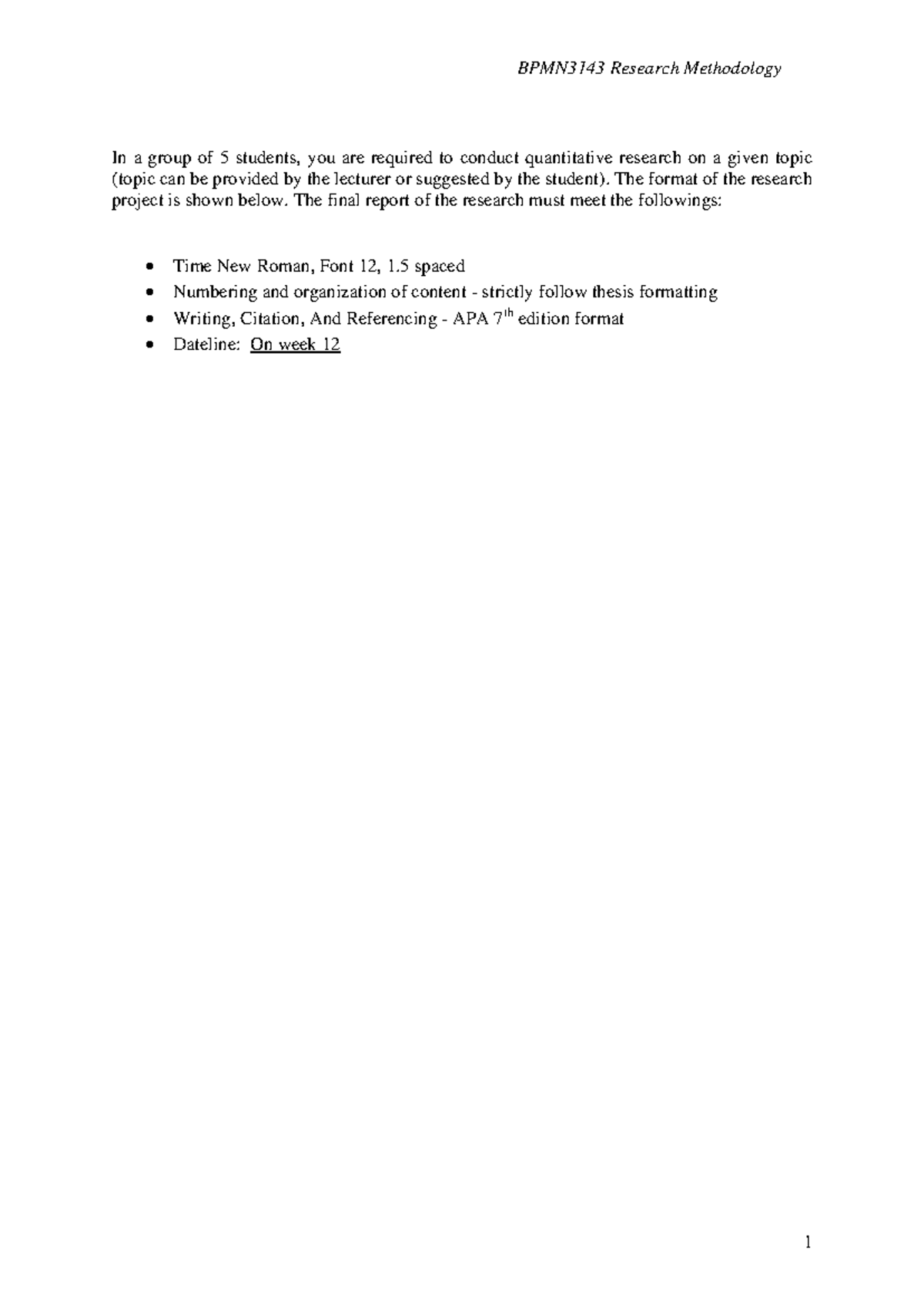 A232- Research project guideline (simplified version) - BPMN3143 ...