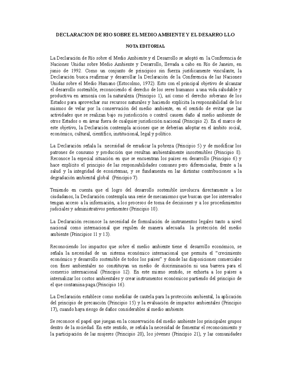 08. declaracion de rio sobre el medio ambiente y el desarrollo 1992 ...
