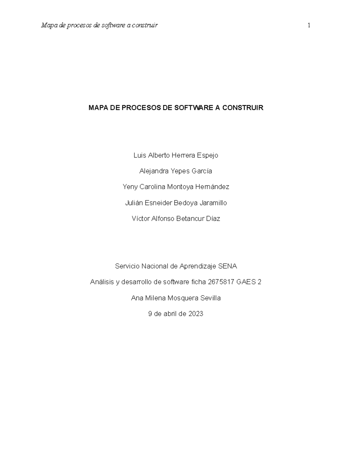 Mapa de Procesos de Software a Construir - Un pequeño resumen del ...