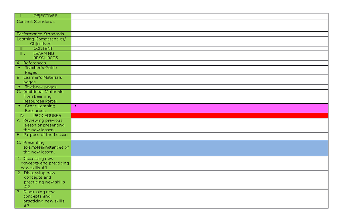 Lesson Plan in Reading Aloud - I. OBJECTIVES Content Standards ...