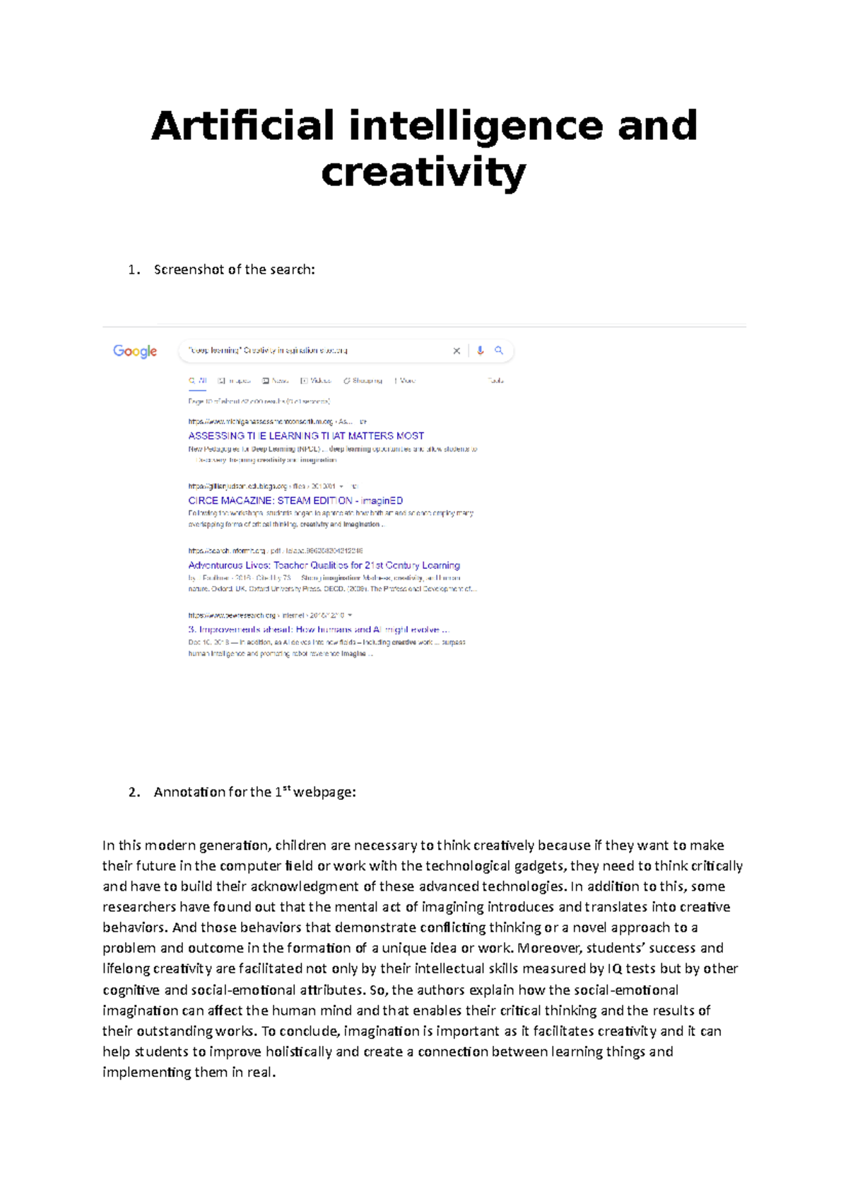 Authoritative Web - Artificial intelligence and creativity Screenshot ...