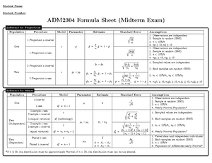 OPM final cheat sheet 1 - ADM3301 - Studocu