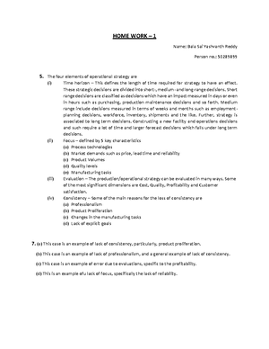 HW 8 - homework first part of the course - IE-505 Production Planning ...