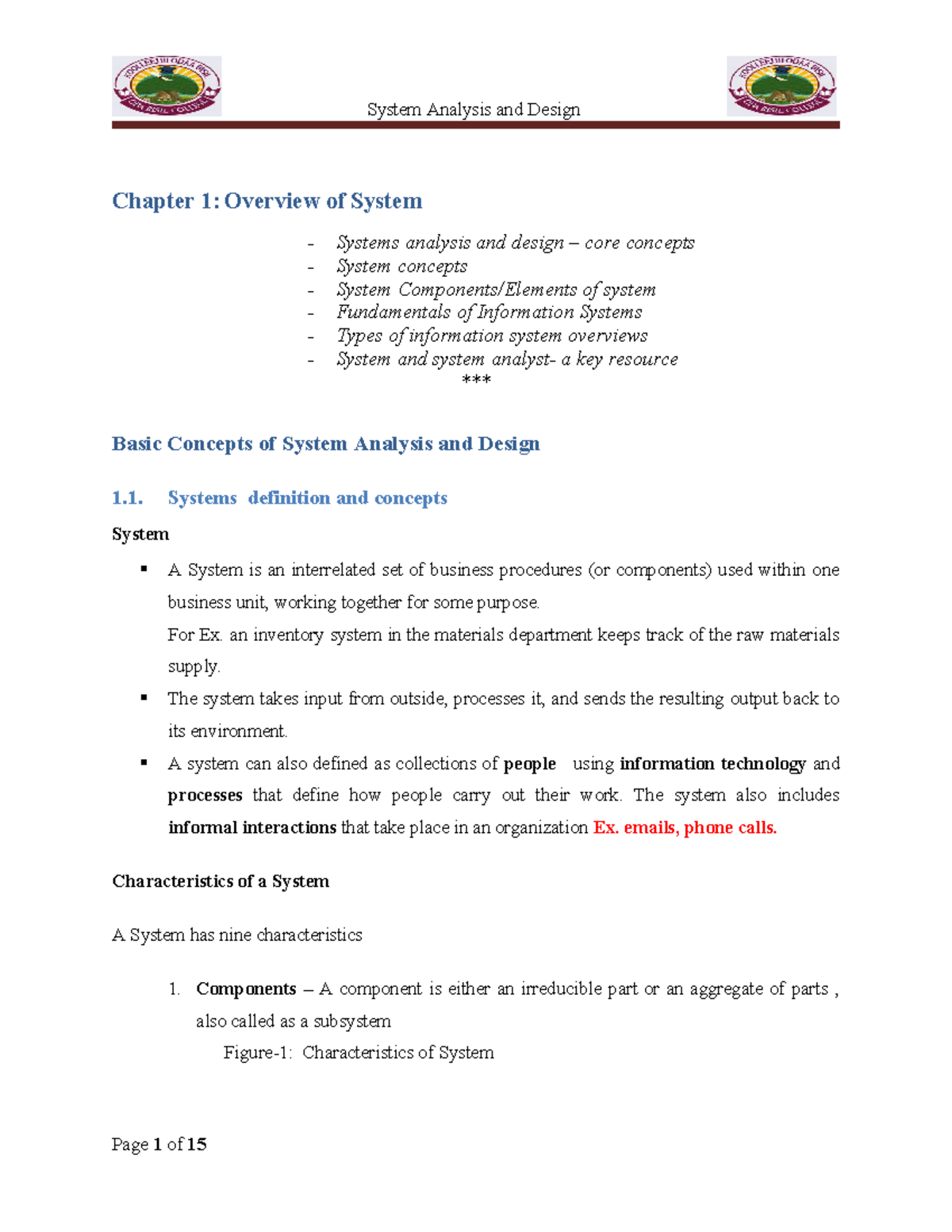 Chspter 1 System Analysis and Design - Chapter 1: Overview of System ...