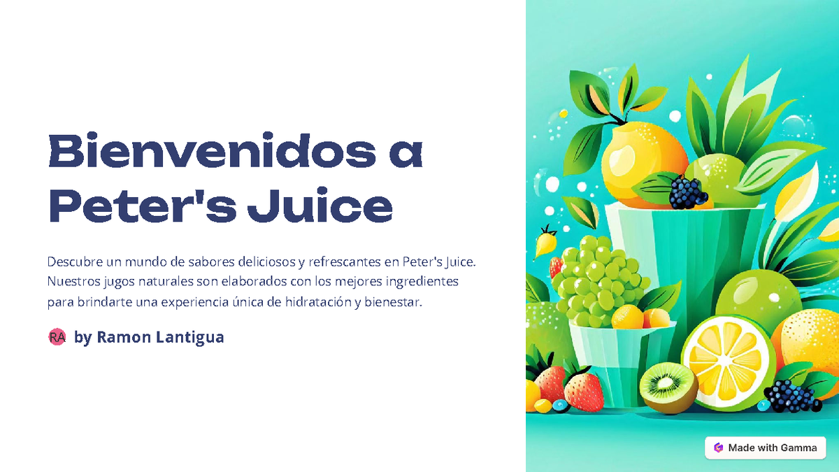 Bienvenidos a Peters Juice - Bienvenidos a Peter's Juice Descubre un ...