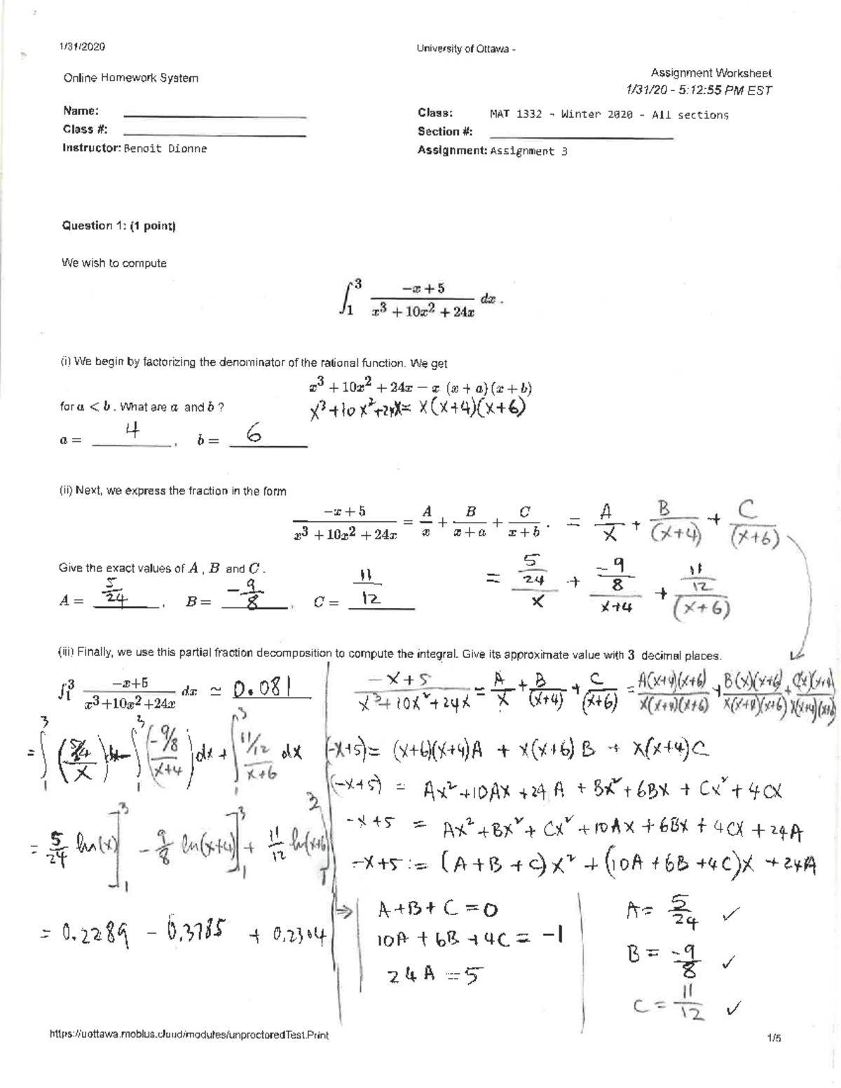 Mobius assignment 3 - solution - MAT1332 - Studocu