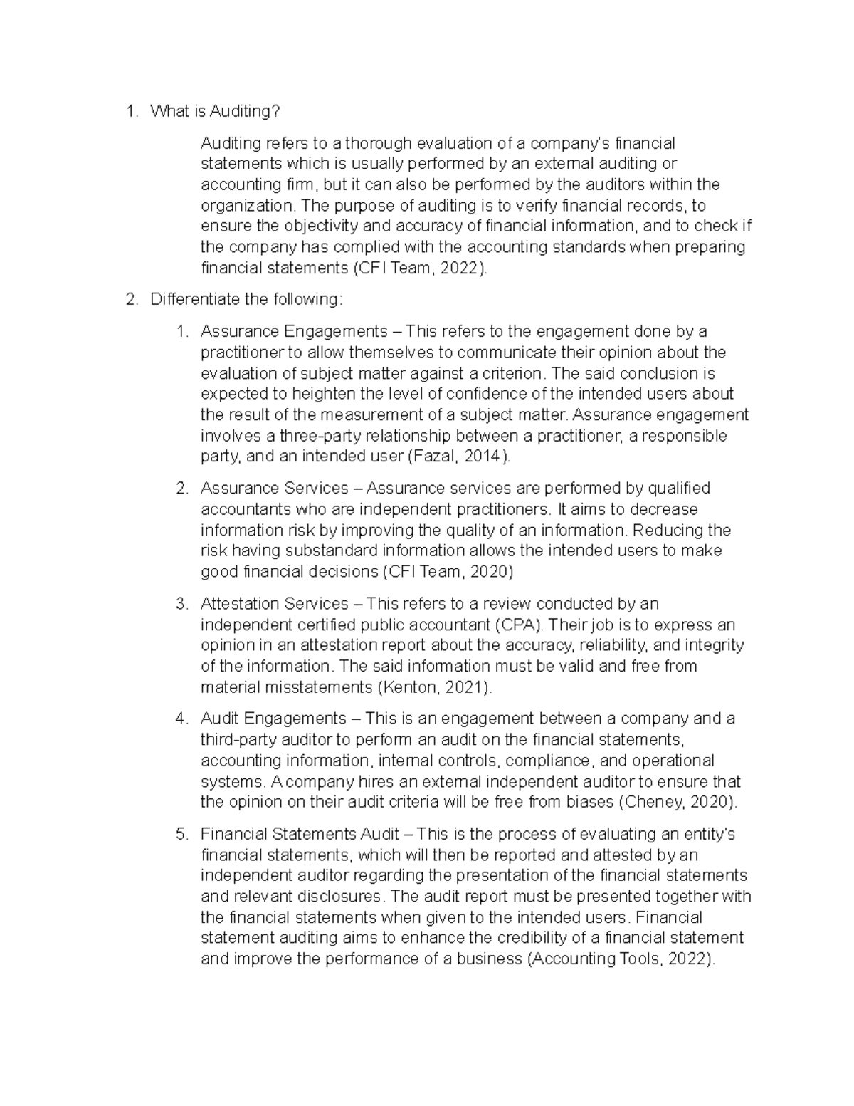 Auditing journal - What is Auditing? Auditing refers to a thorough ...