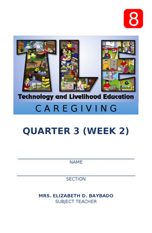 WLP TLE 8 - tle lecture - WEEKLY LEARNING PLAN IN TLE 8 Quarter: 1st ...