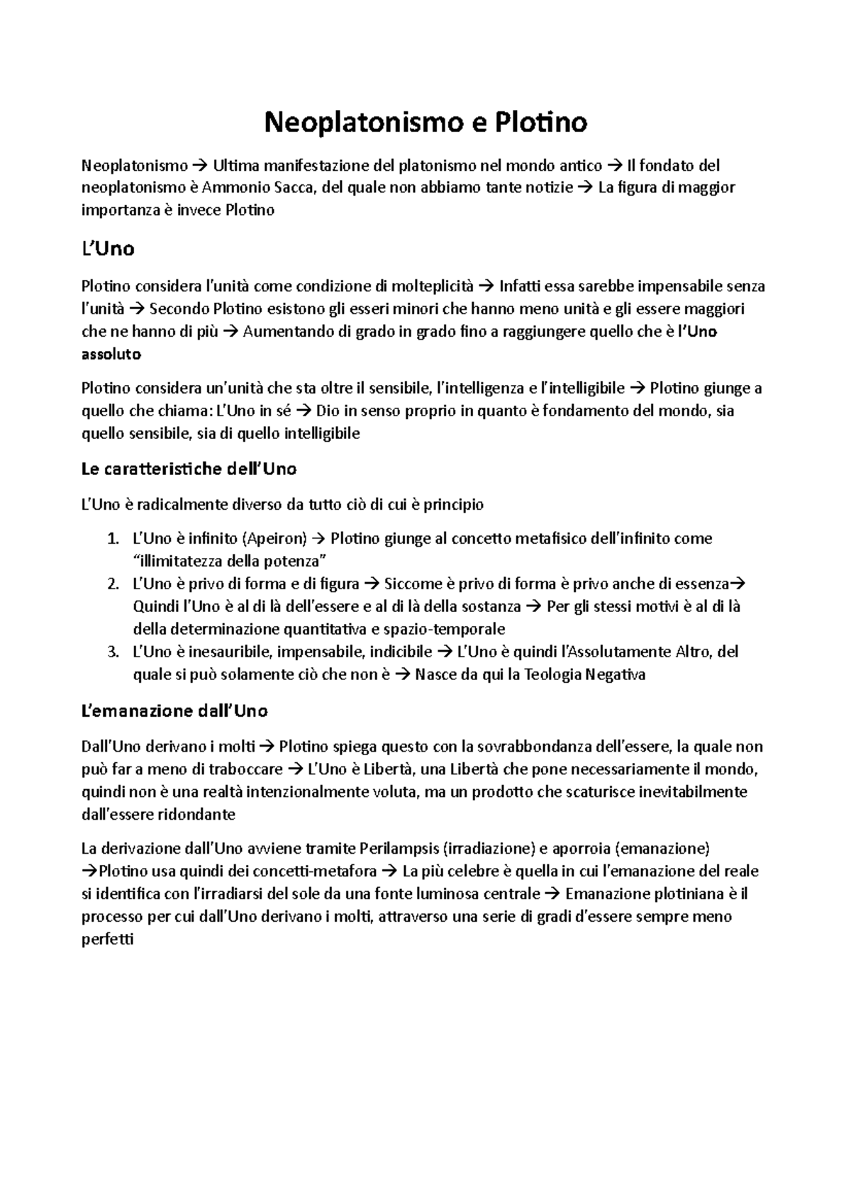 Filosofia - Neoplatonismo e Plotino - Neoplatonismo e Plotino Neoplatonismo Ultima ...