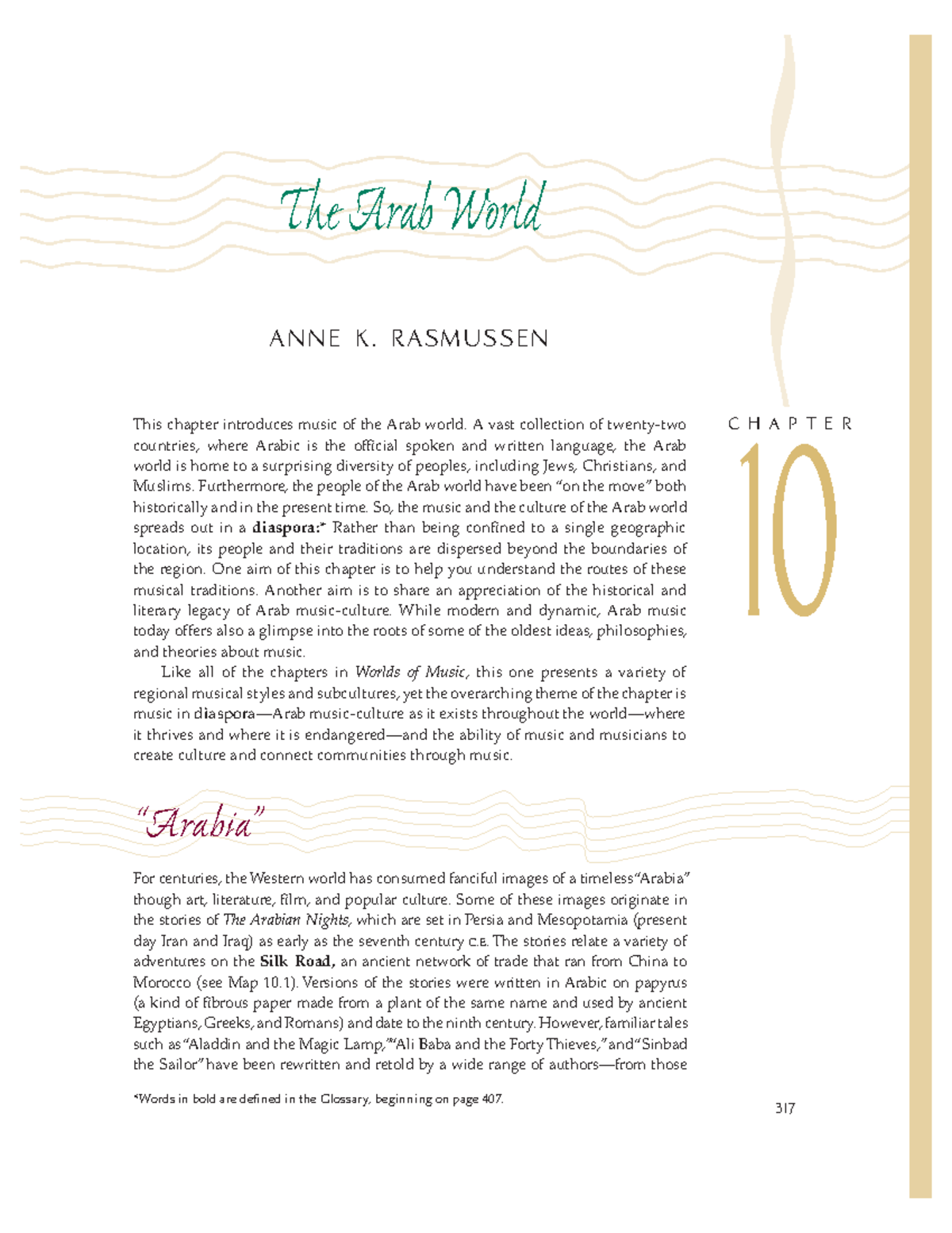 Chapter 10 - Arab World - notes - 317 The Arab World This chapter ...