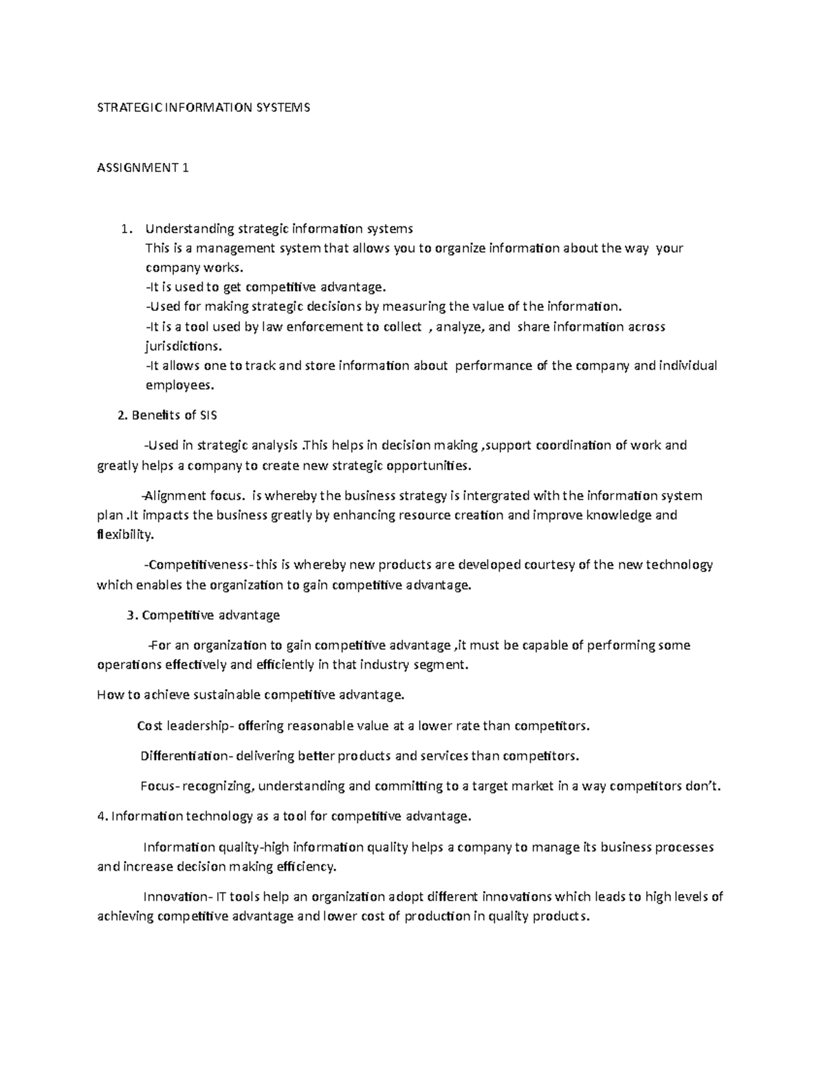 Strategic Information Systems - STRATEGIC INFORMATION SYSTEMS ...