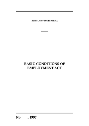 IURI 222 Notes labour law - IURI 222: LABOUR LAW NOTES Compiled by ...