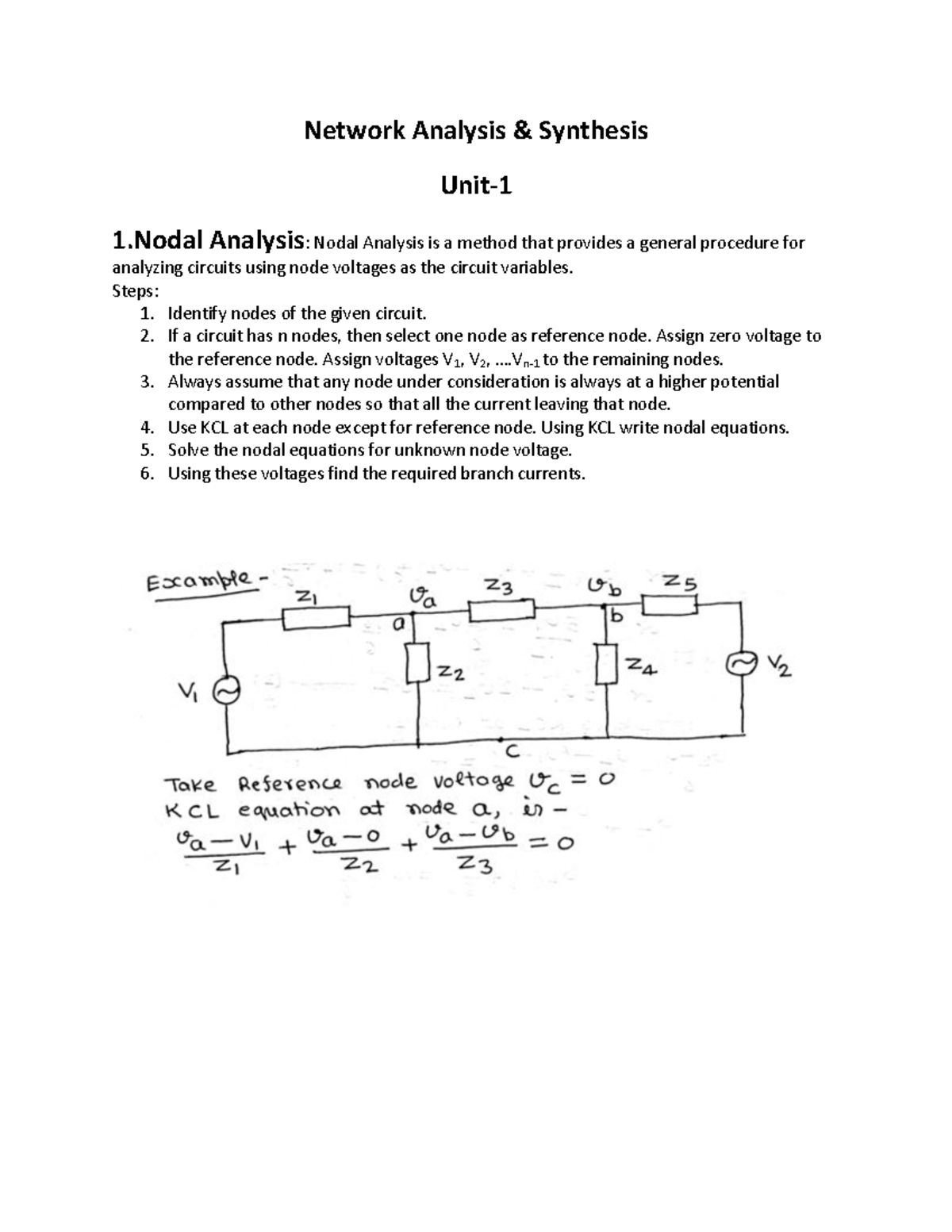NT Unit-1 part 1 - notes by @kingkaushik13 of network theory - Network ...