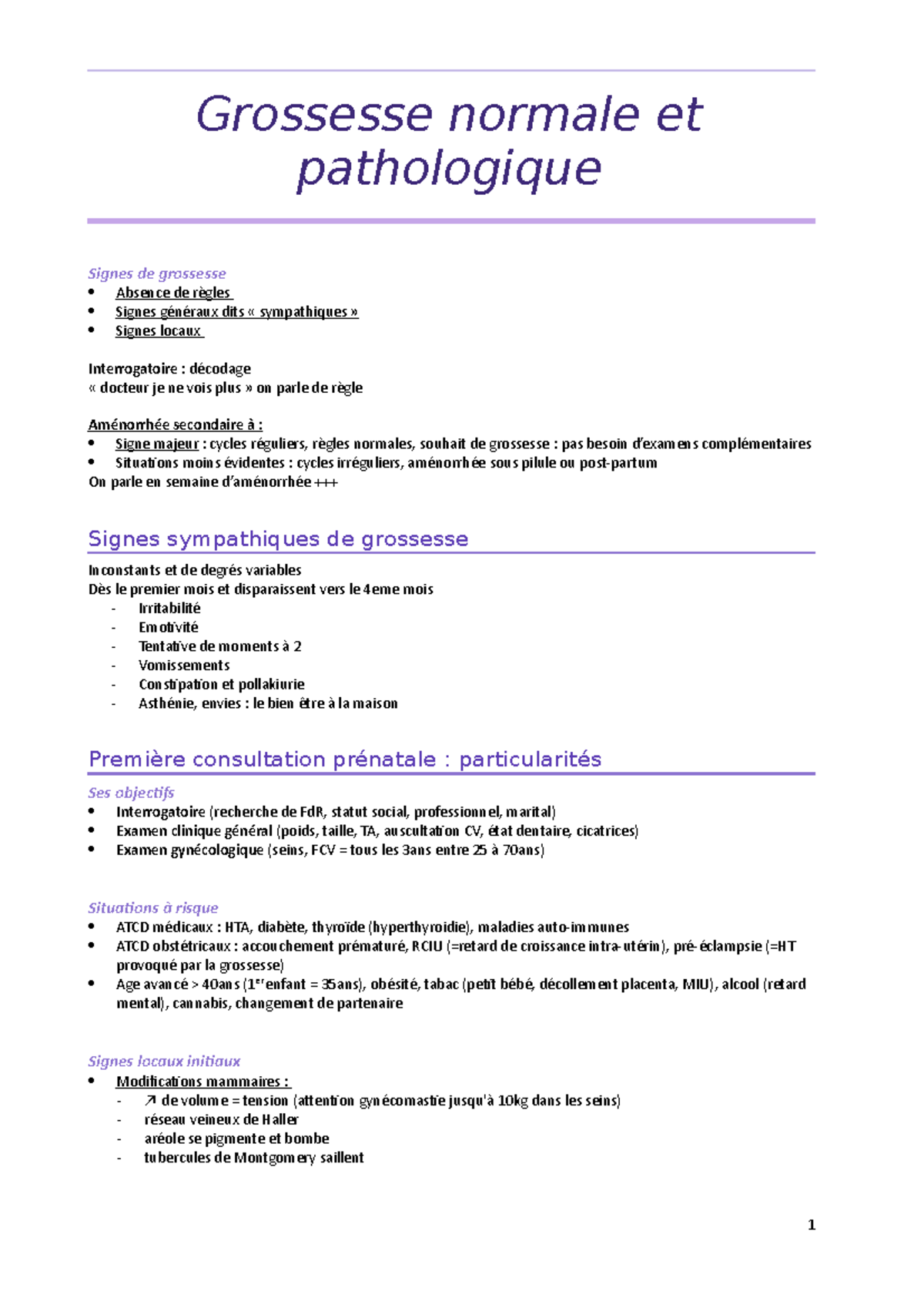 Verspyck 1 - Grossesse normale et pathologique - Grossesse normale et ...