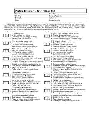 Test Gordon P-IPG (interpretación) - P – IPG Interpretación Factor Bajo ...