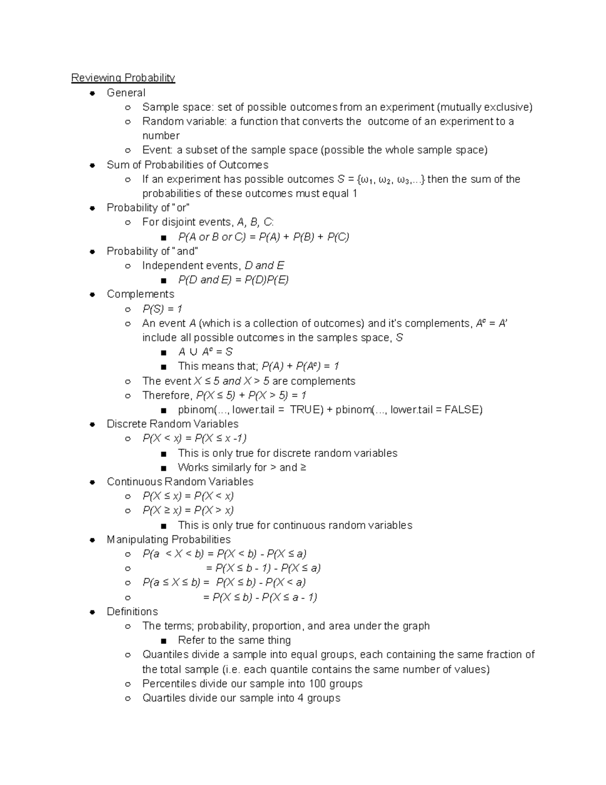 Lecture #13 - Nov 3 - Non-Calculus Statistics I: Elementary Probability ...