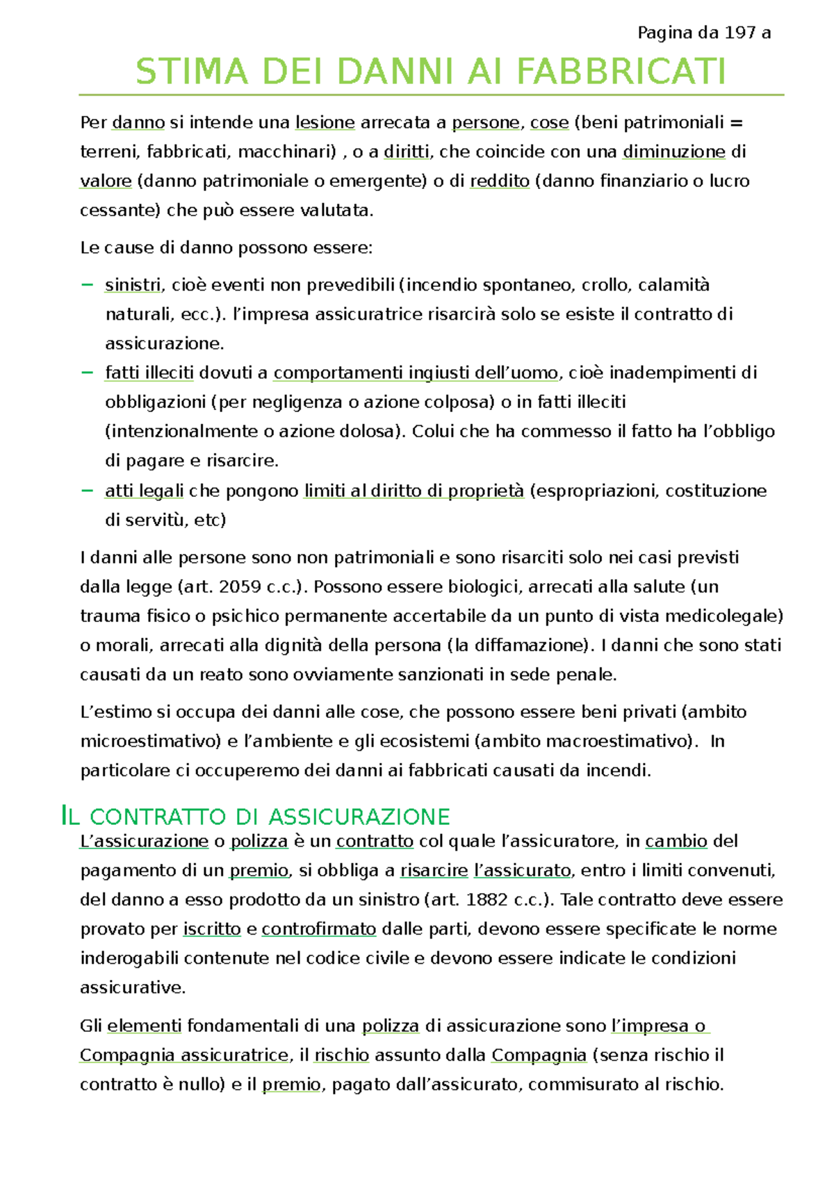 5) stima dei danni ai fabbricati - STIMA DEI DANNI AI FABBRICATI Per ...