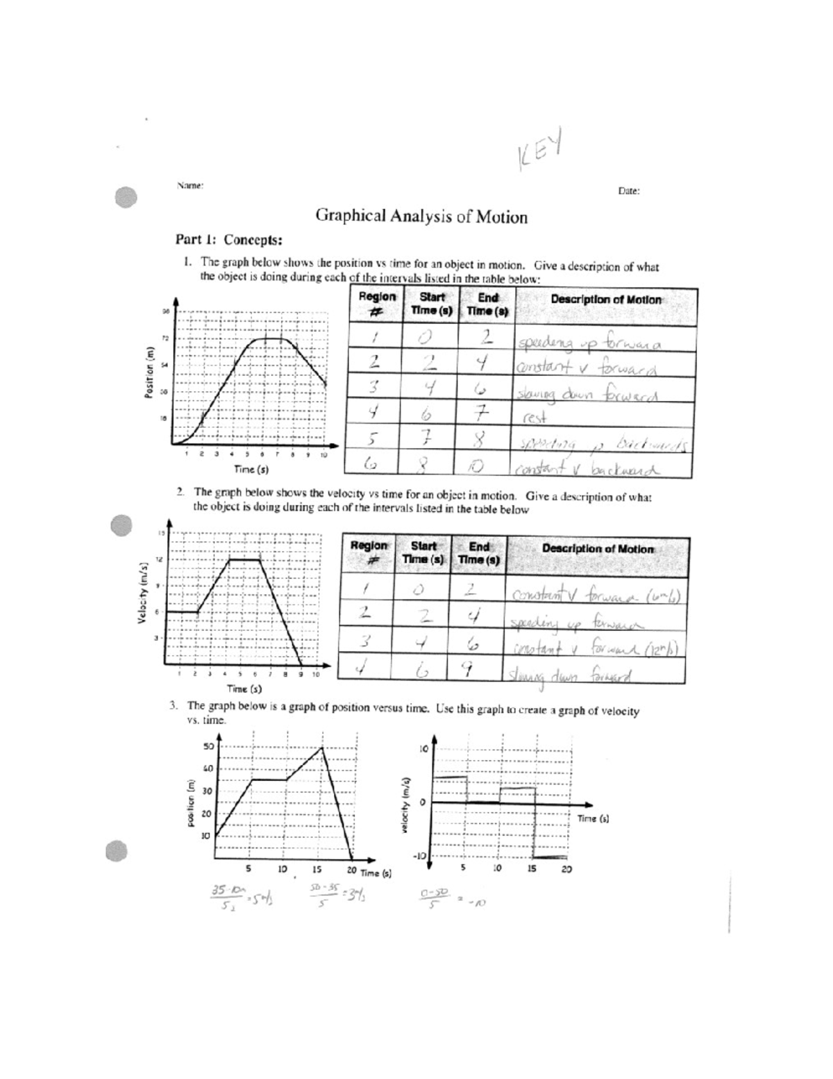 Position Distance Worksheet - PHYS 1070 - Studocu